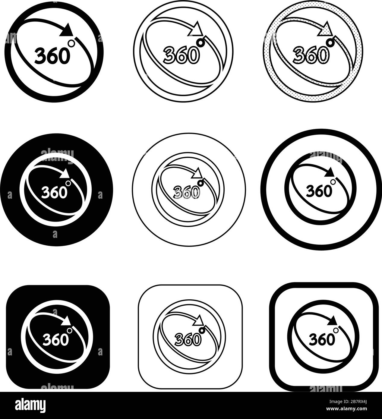 Simple 360 Degree icon sign design Stock Vector Image & Art - Alamy