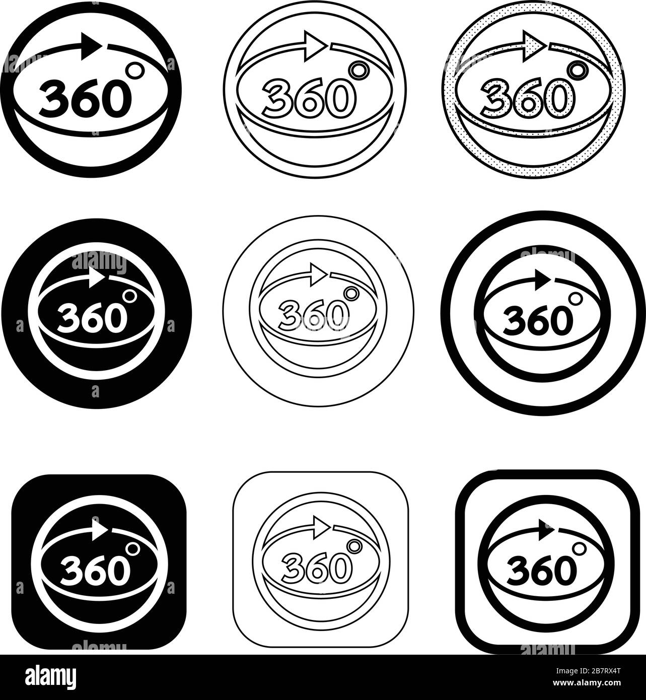 Simple 360 Degree icon sign design Stock Vector Image & Art - Alamy