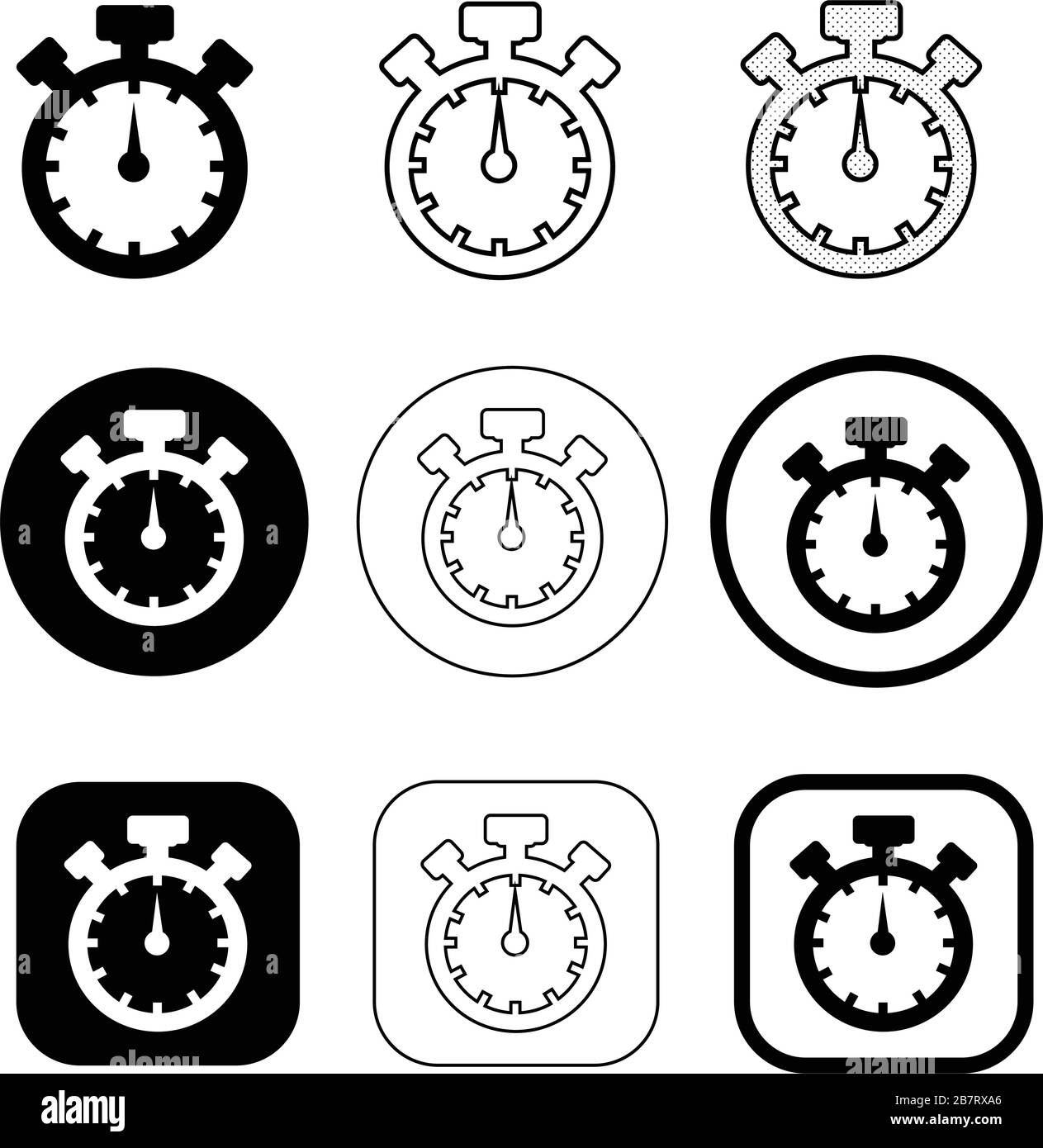 Simple stopwatch icon sign design Stock Vector Image & Art - Alamy