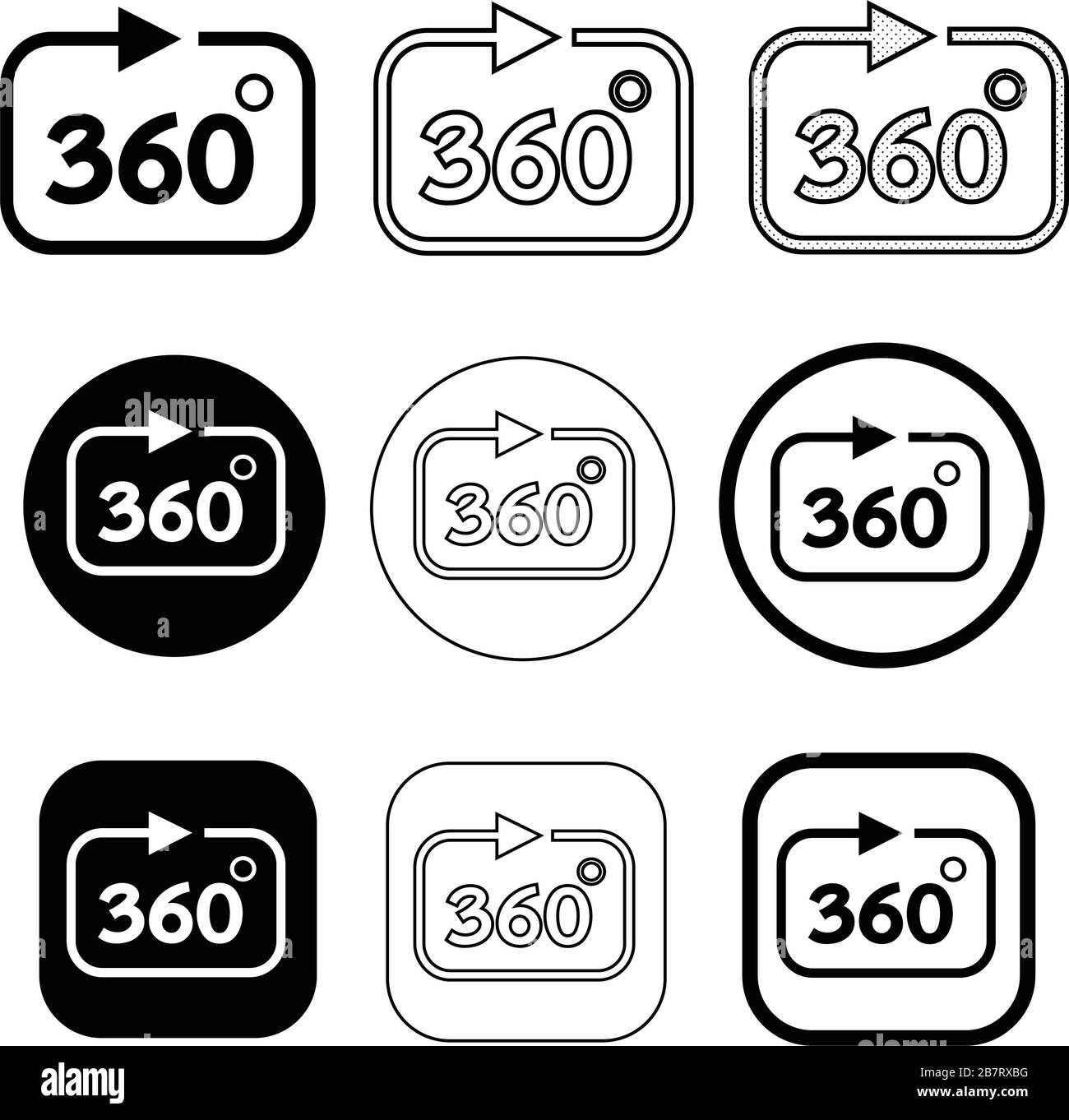 Simple 360 Degree icon sign design Stock Vector Image & Art - Alamy