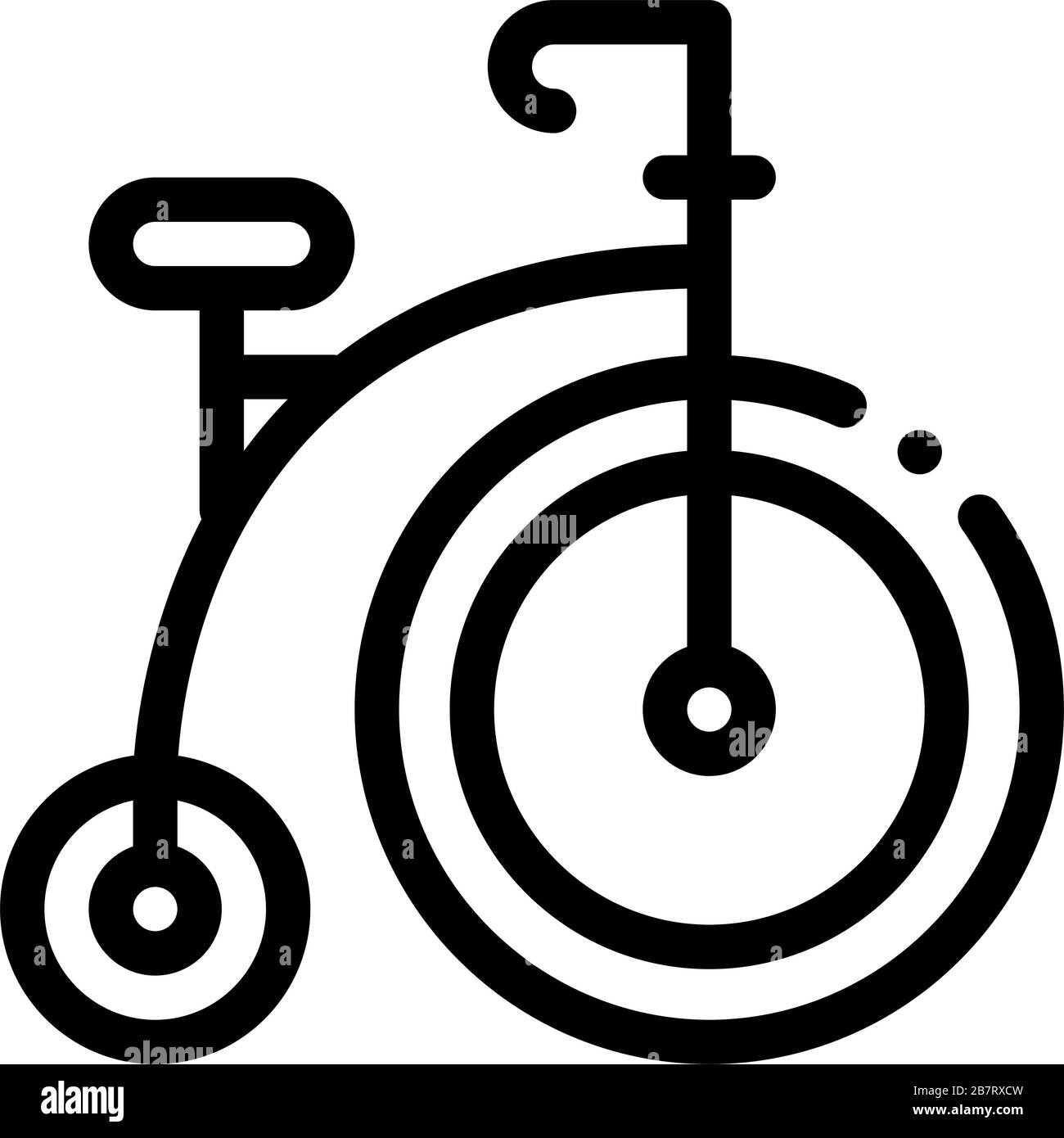 Penny Farthing Icon Vector Outline Illustration Stock Vector Image ...
