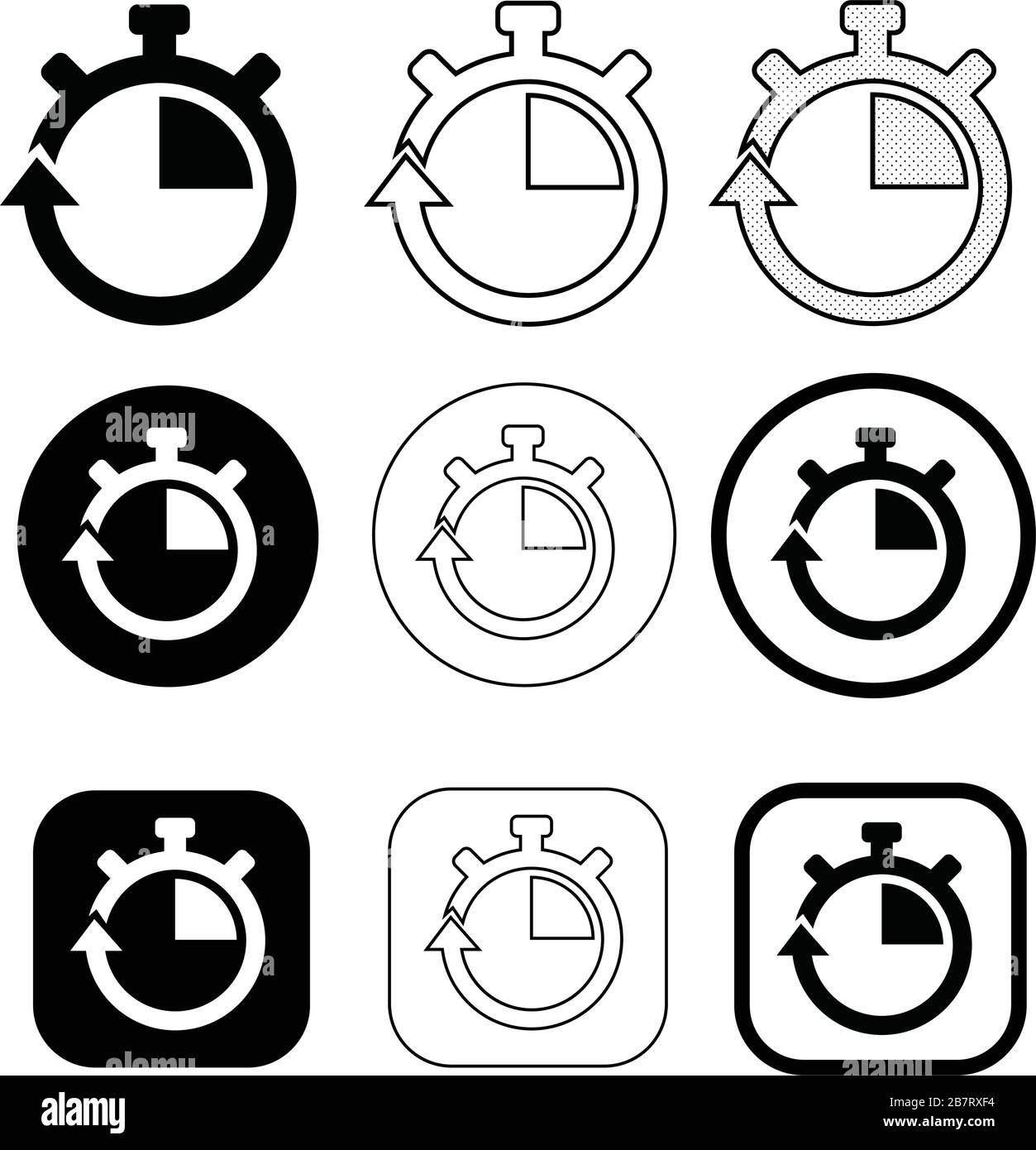 Simple stopwatch icon sign design Stock Vector Image & Art - Alamy