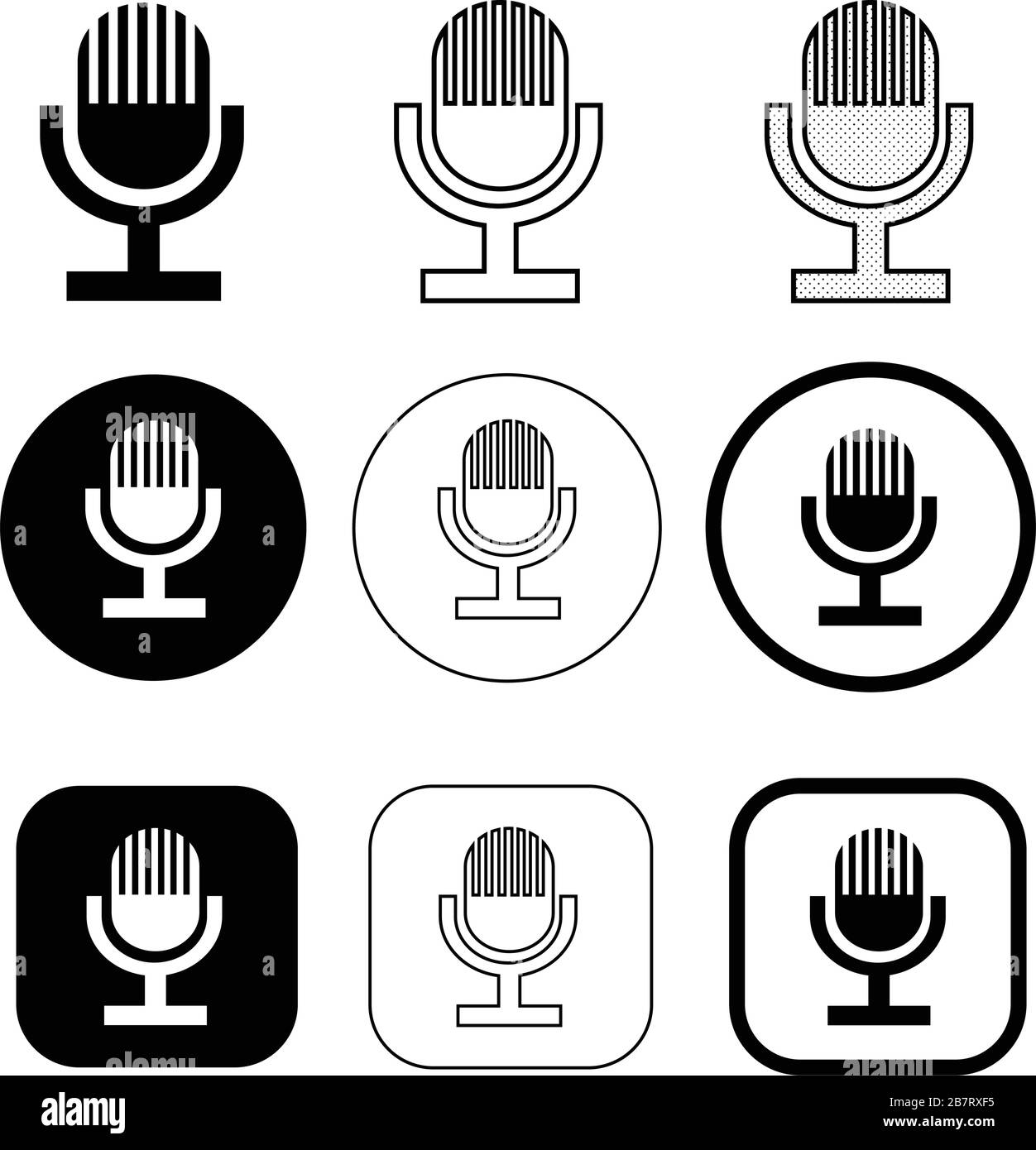 Studio microphone icon simple hi-res stock photography and images - Alamy