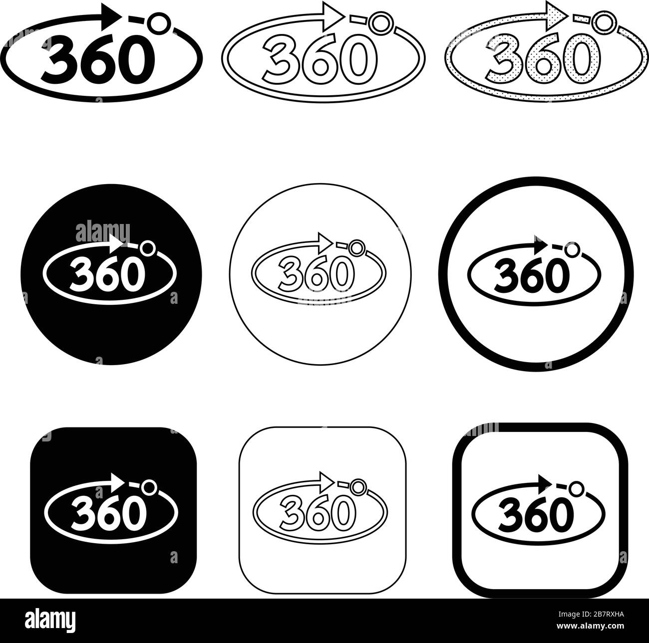 Simple 360 Degree icon sign design Stock Vector Image & Art - Alamy