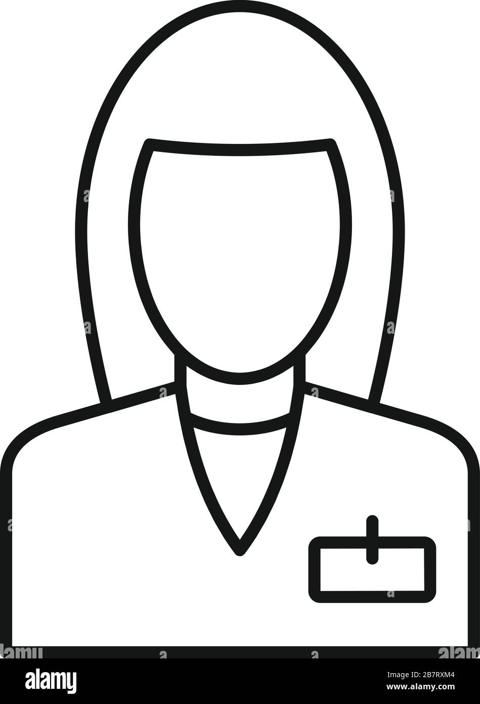 Woman pharmacist icon. Outline woman pharmacist vector icon for web ...