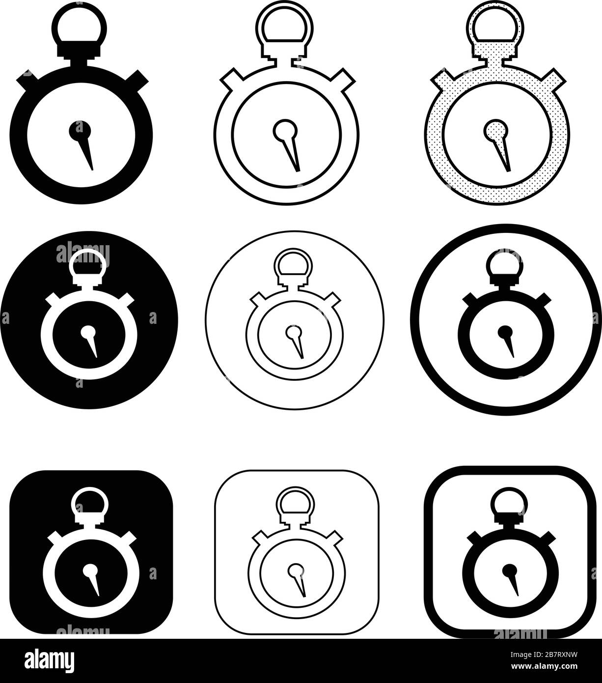 Simple stopwatch icon sign design Stock Vector Image & Art - Alamy