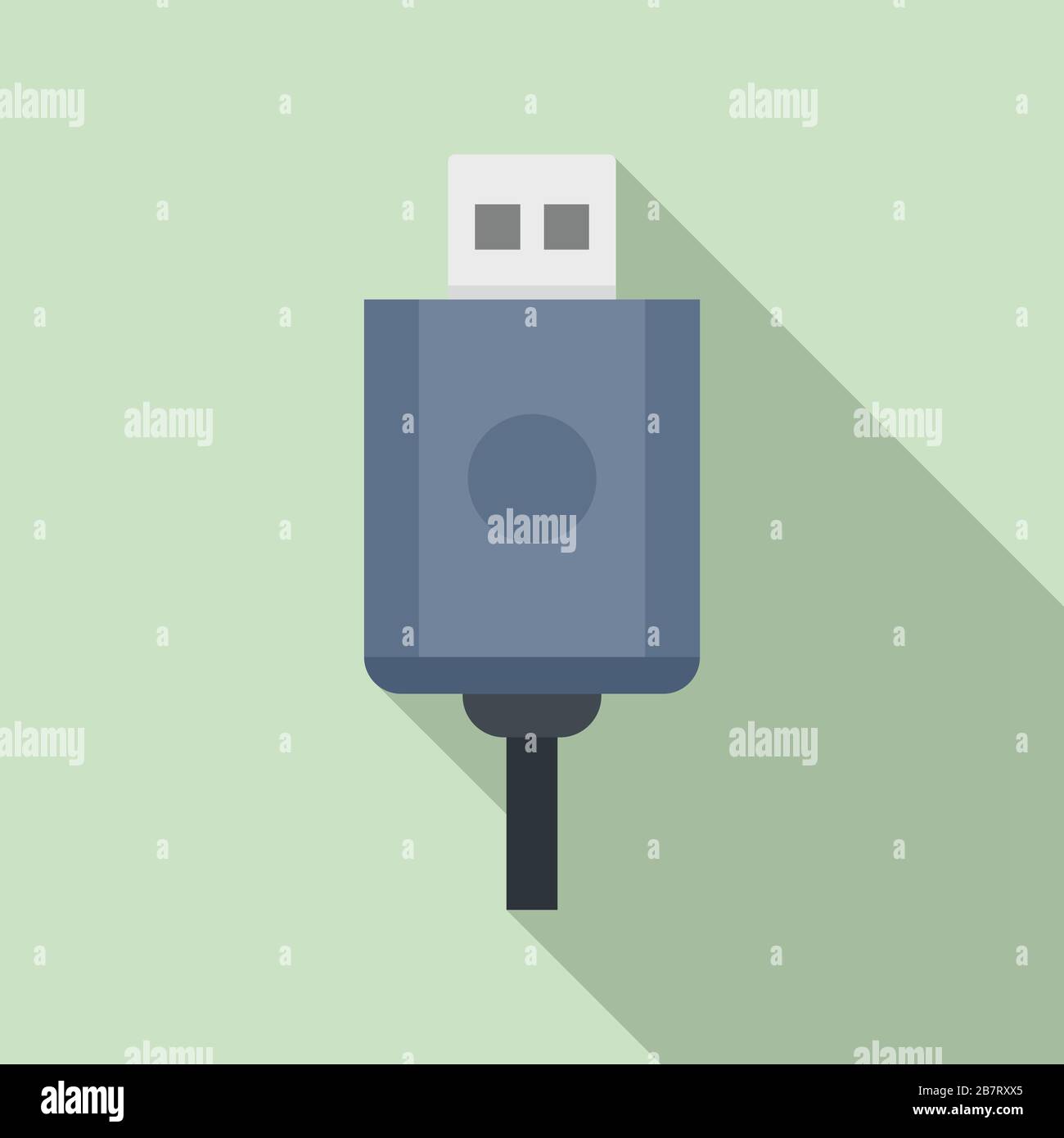 Usb cable icon. Flat illustration of usb cable vector icon for web ...