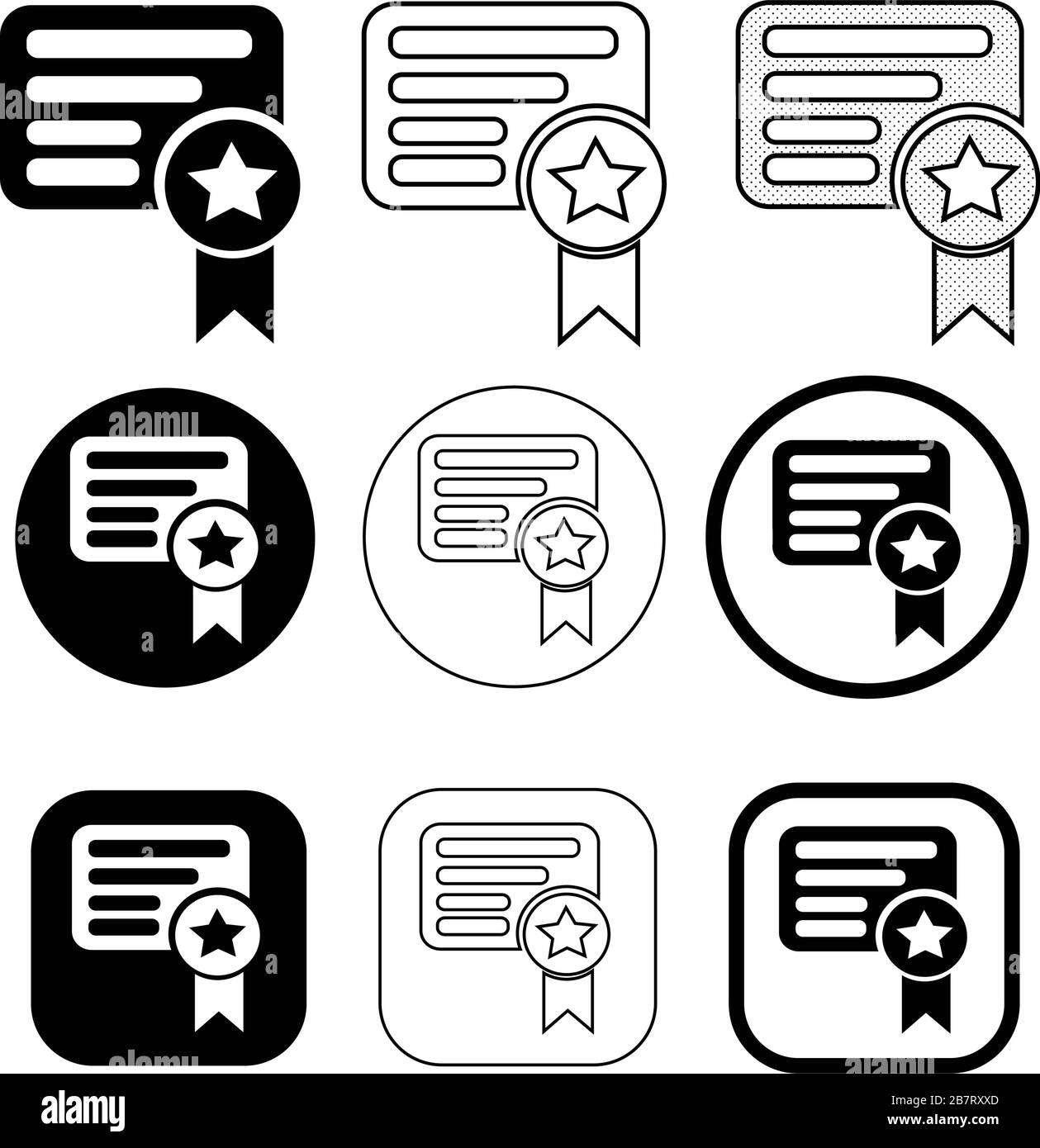 Simple Certificate icon sign design Stock Vector Image & Art - Alamy