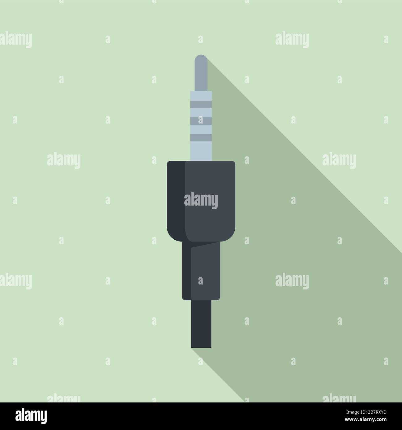 Audio jack icon. Flat illustration of audio jack vector icon for web ...