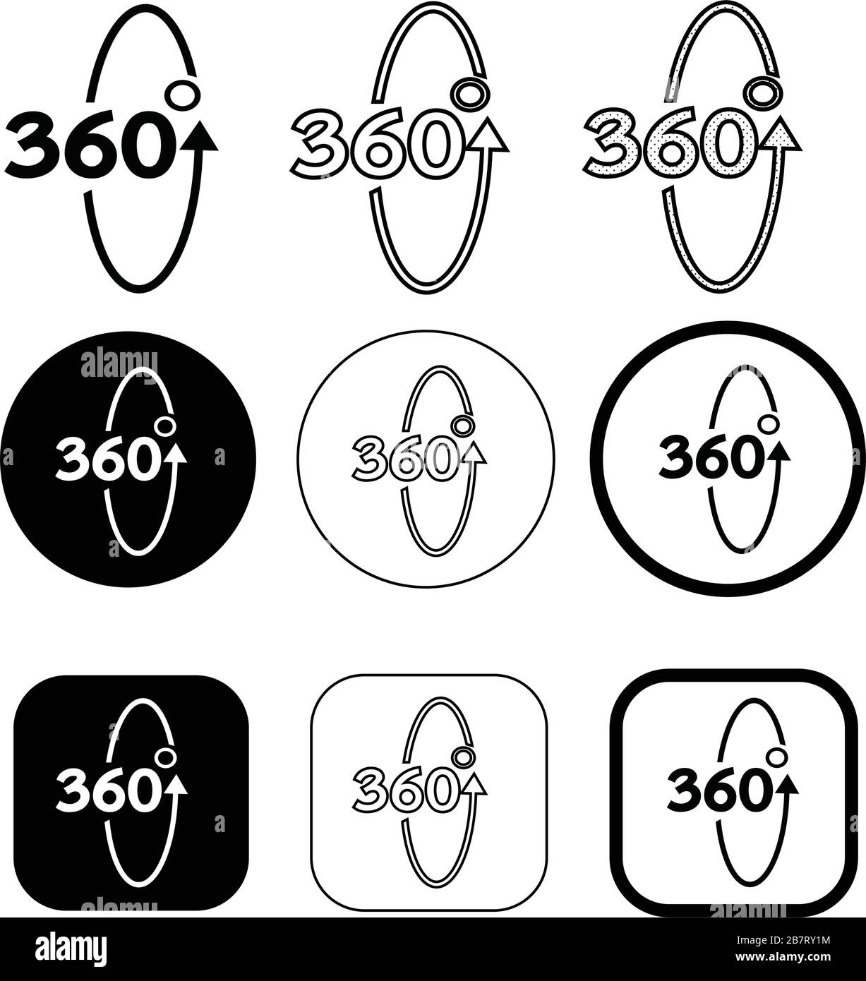 Simple 360 Degree icon sign design Stock Vector Image & Art - Alamy