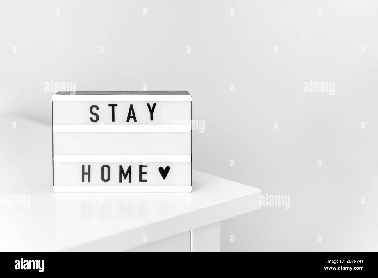Stay at home sign. Covid-19 quarantine. Introvert concept Stock Photo ...