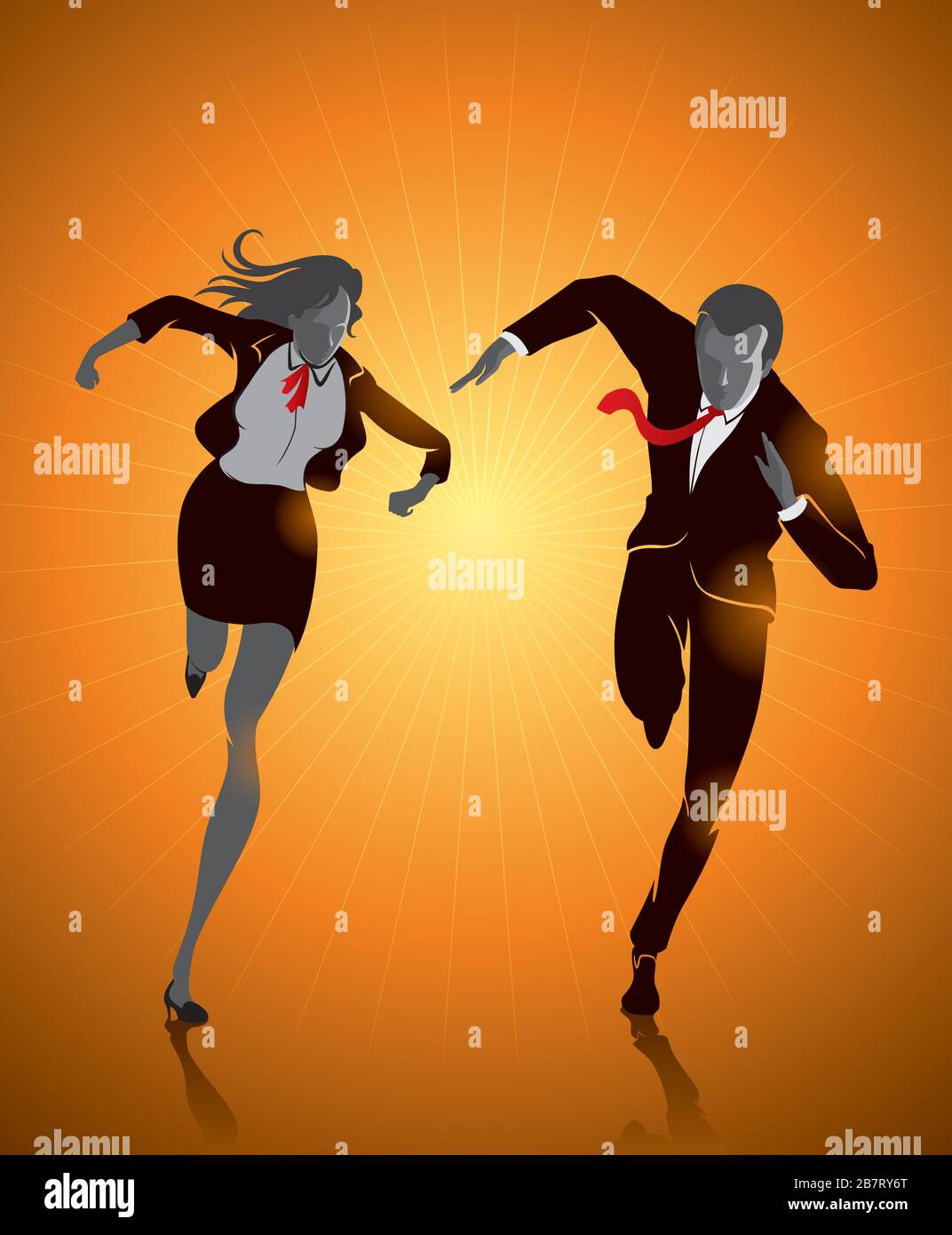 Women rush Stock Vector Images - Alamy