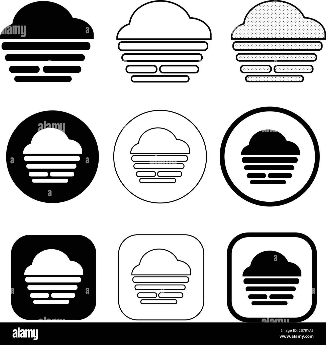 Simple Fog icon sign design Stock Vector Image & Art - Alamy