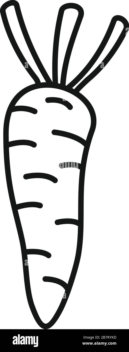 Vegetable carrot icon. Outline vegetable carrot vector icon for web ...