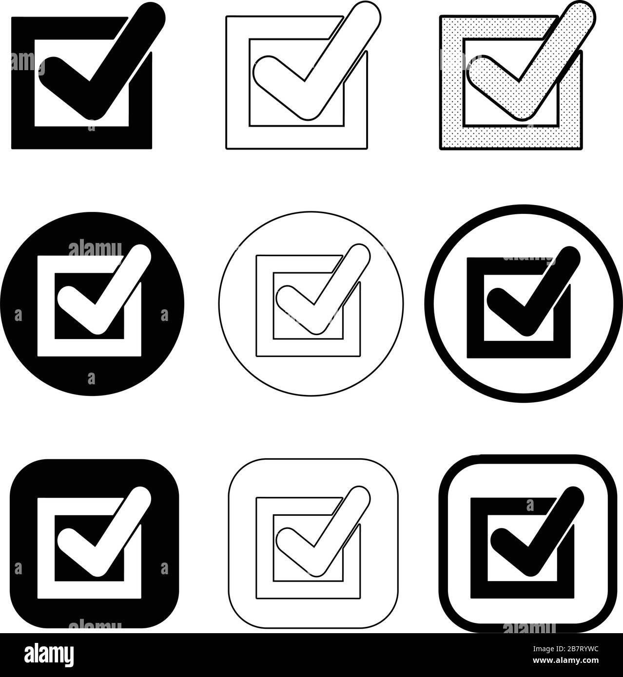 Simple check mark icon sign design Stock Vector Image & Art - Alamy