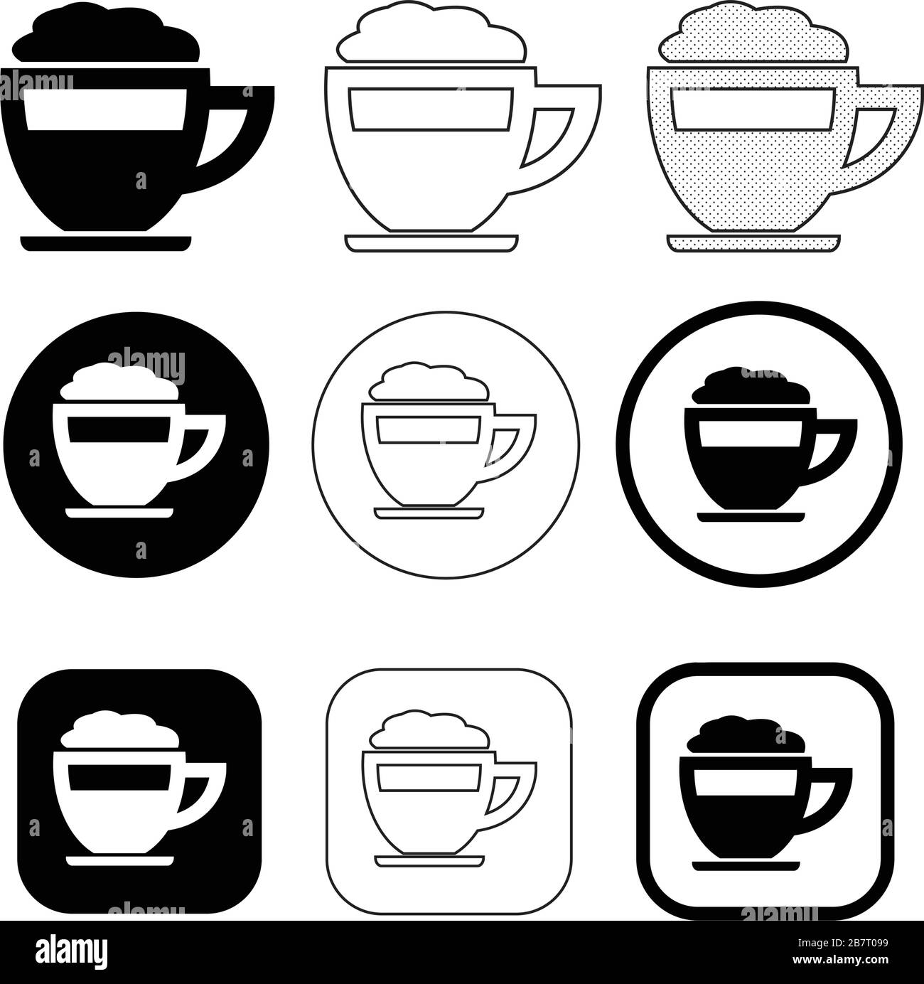 Simple coffee icon sign hi-res stock photography and images - Alamy