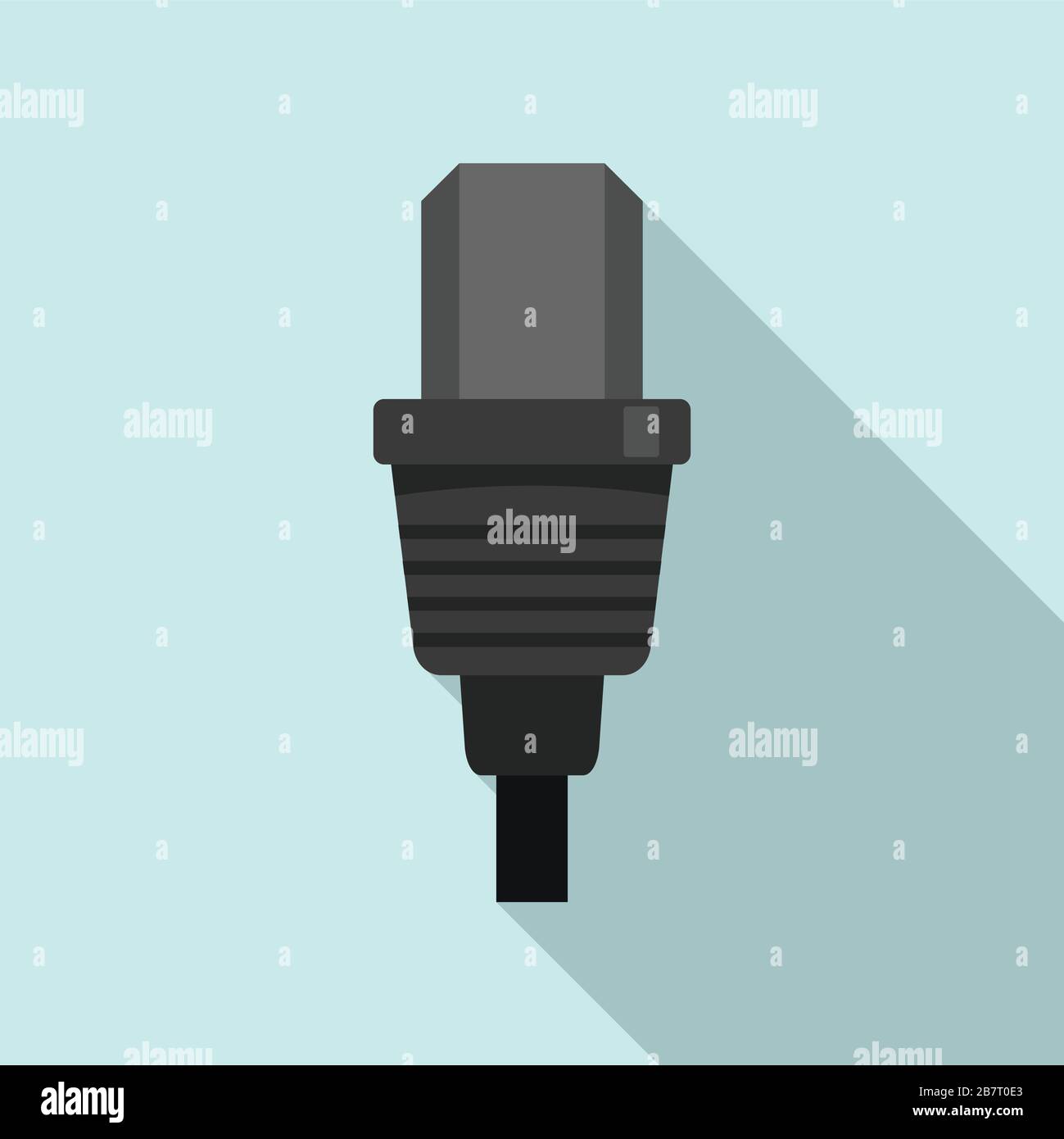 Electric power cable icon. Flat illustration of electric power cable ...