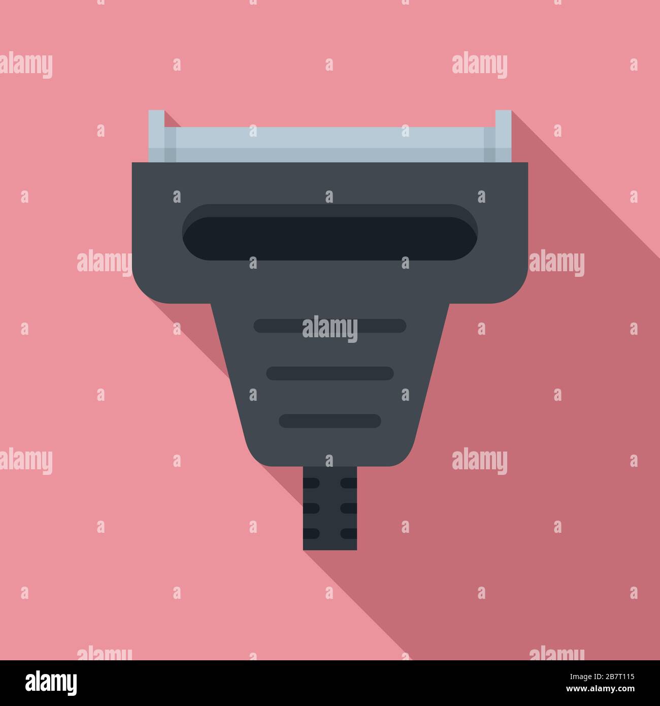 Adapter connector icon. Flat illustration of adapter connector vector ...