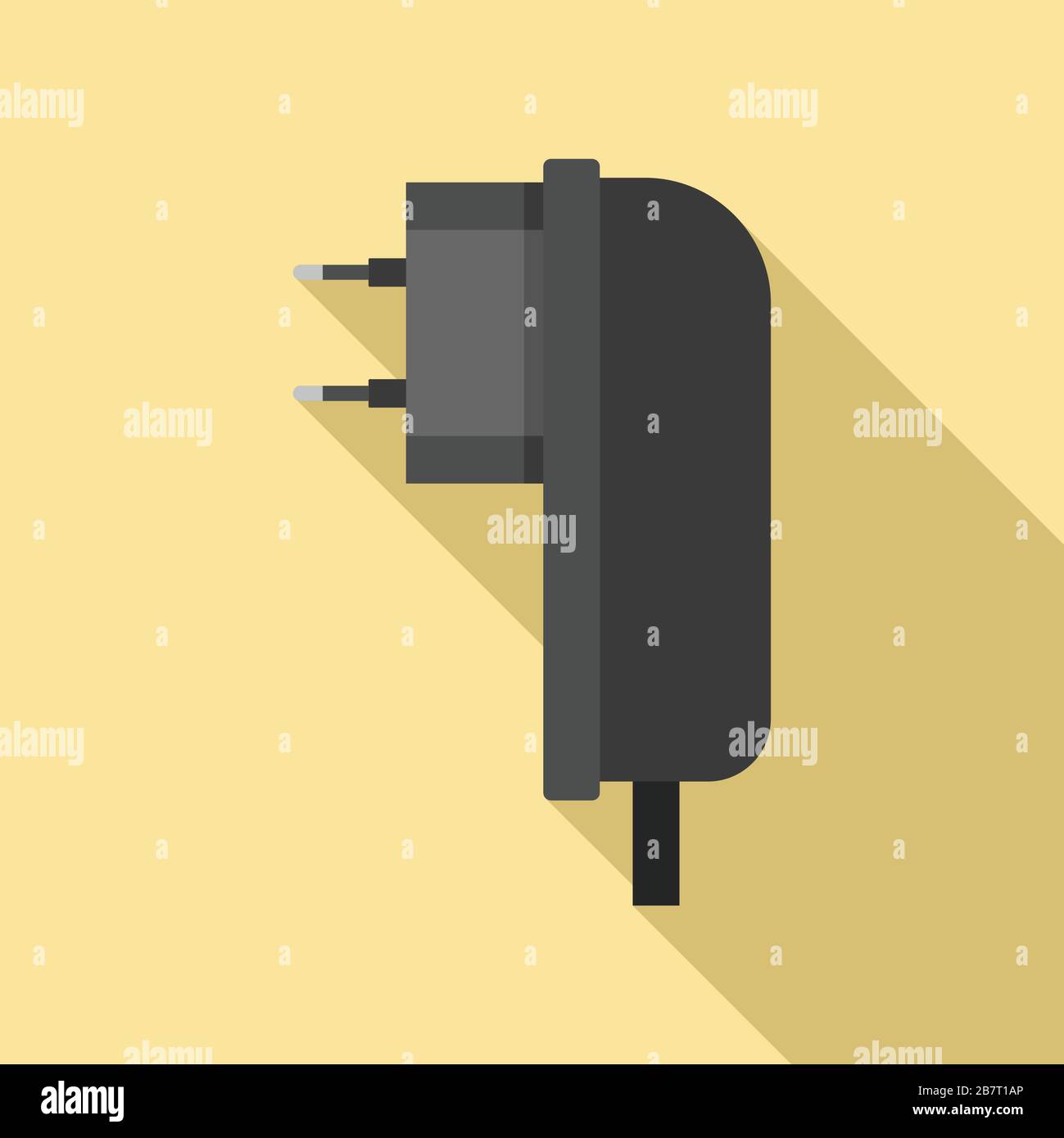 Electric plug adapter icon. Flat illustration of electric plug adapter ...
