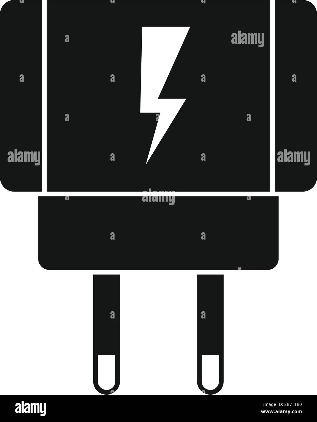 Power phone charger icon. Simple illustration of power phone charger ...