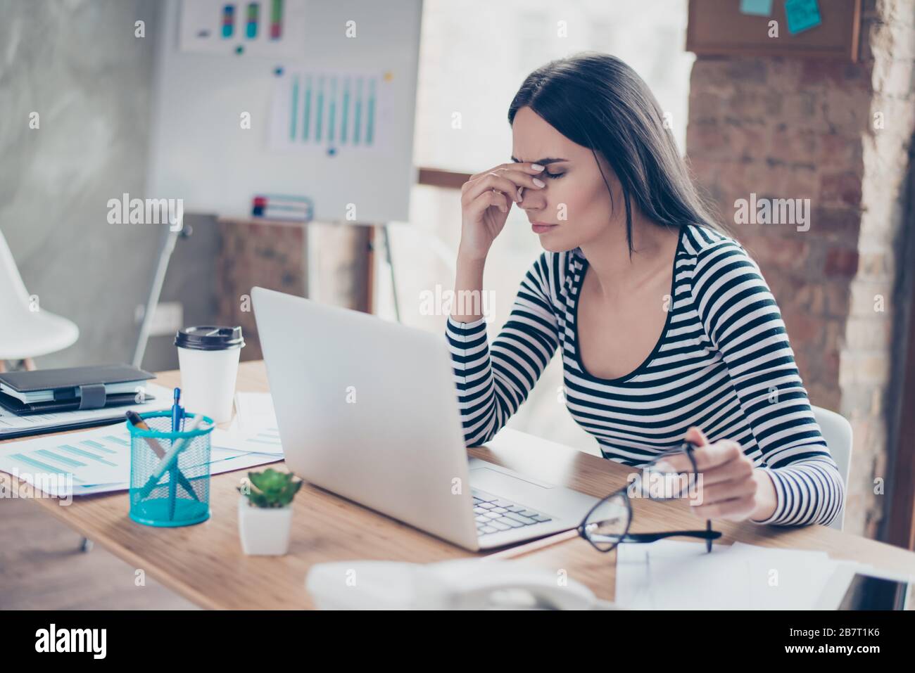 Tired secretary hi-res stock photography and images - Alamy