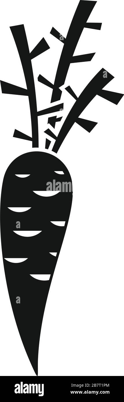 Carrot food icon. Simple illustration of carrot food vector icon for ...