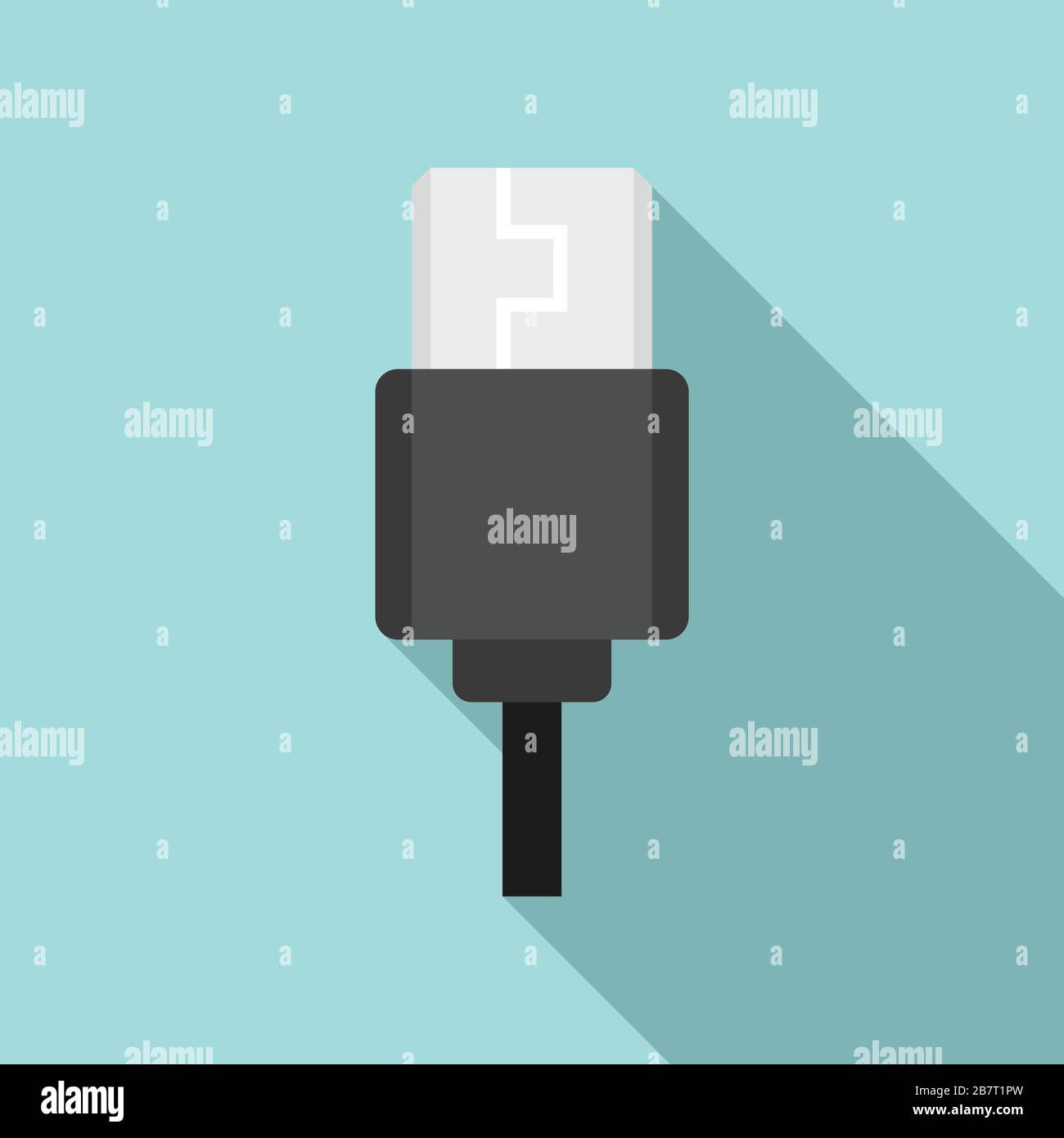 Type c cable icon. Flat illustration of type c cable vector icon for ...