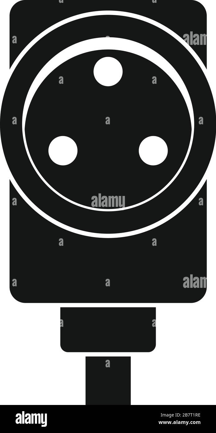 Power socket icon. Simple illustration of power socket vector icon for ...