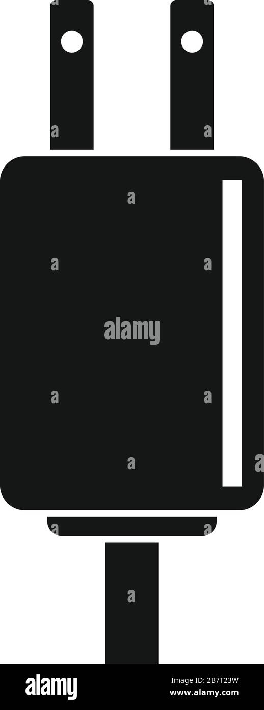 Tablet charger icon. Simple illustration of tablet charger vector icon ...