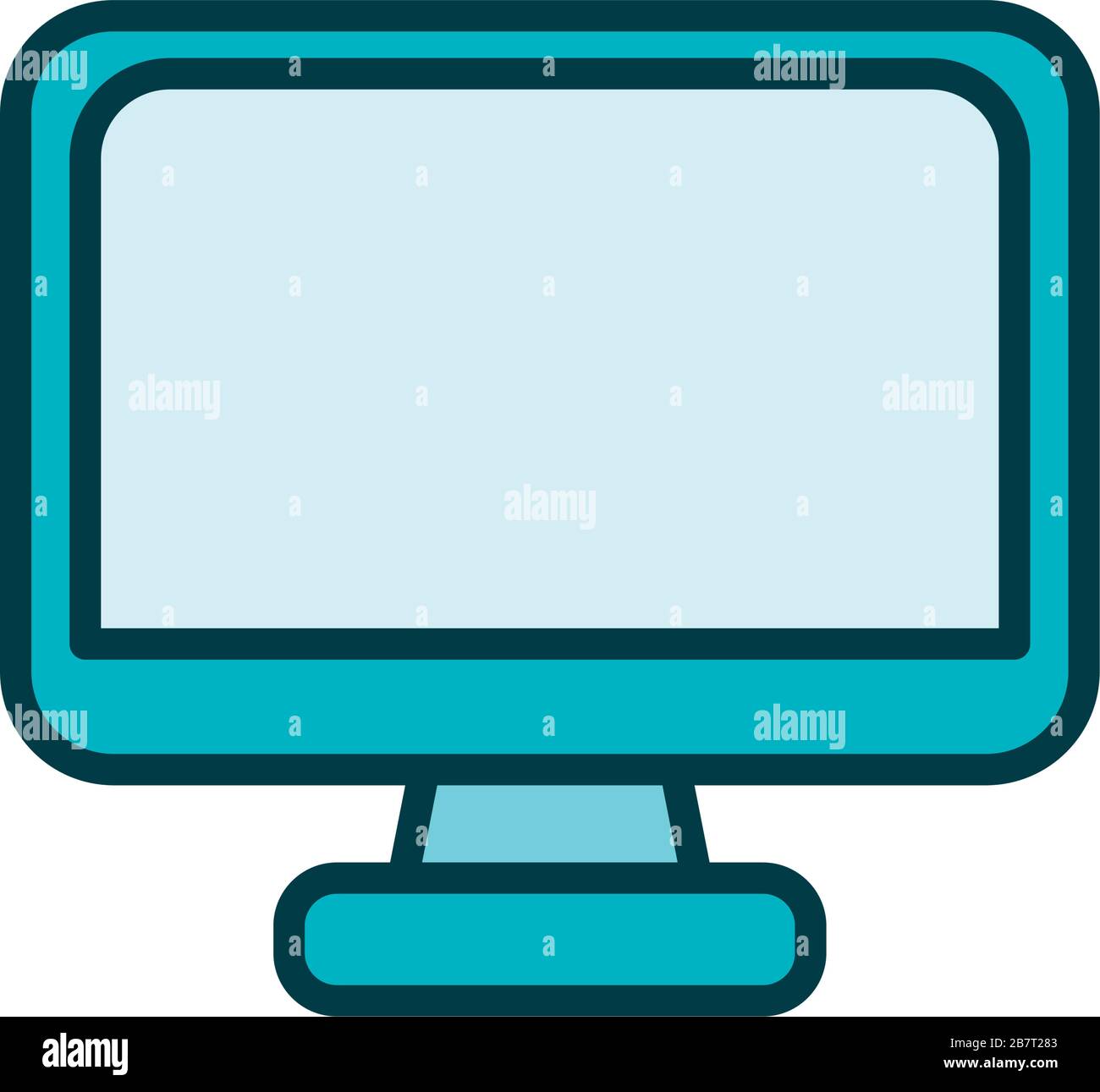 desktop computer display line style icon Stock Vector Image & Art - Alamy