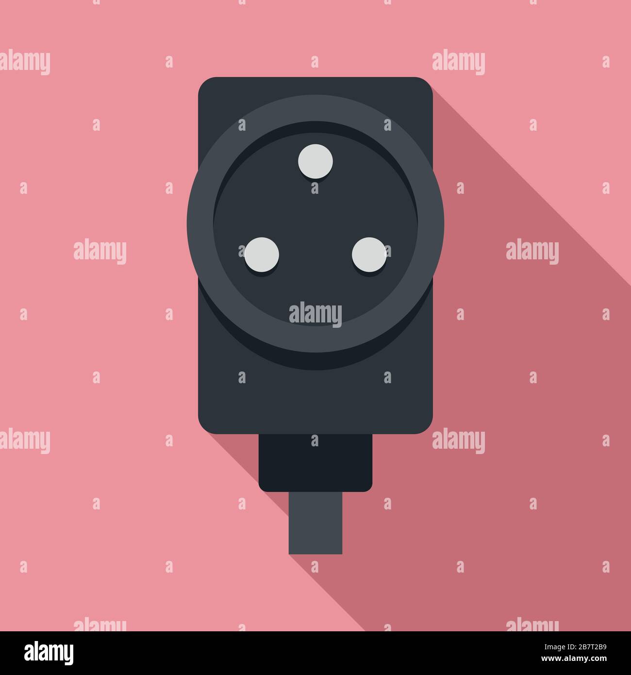 Power socket icon. Flat illustration of power socket vector icon for ...