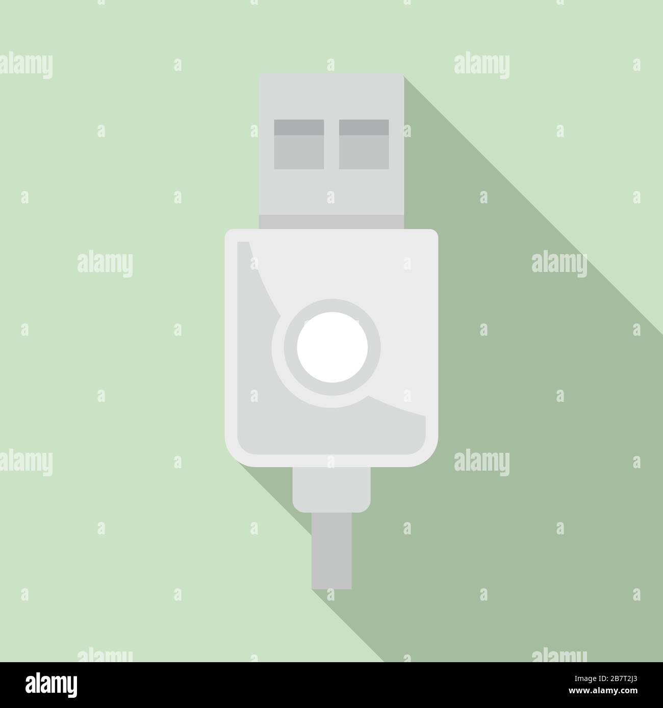 Modern usb cable icon. Flat illustration of modern usb cable vector ...