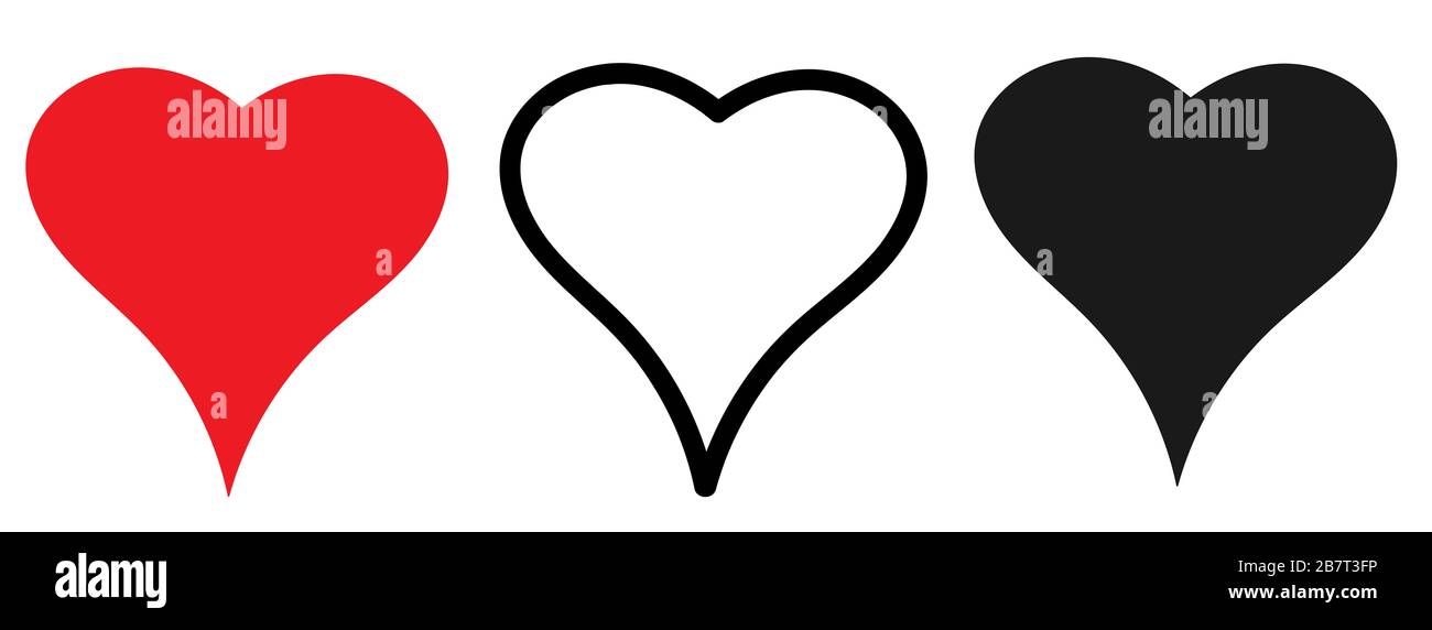 simple love heart set, vector illustration Stock Photo - Alamy