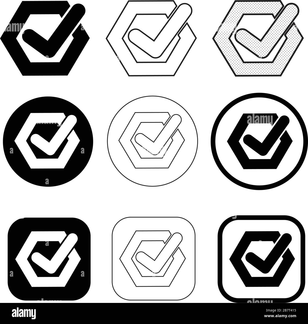 Simple check mark icon sign design Stock Vector Image & Art - Alamy