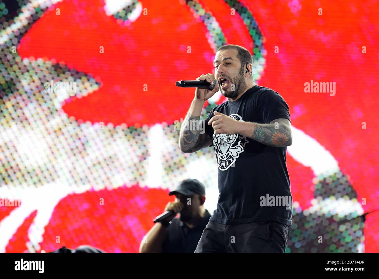 Rio de Janeiro, Brazil, September 28, 2019. Vocalist Badauí of the rock ...