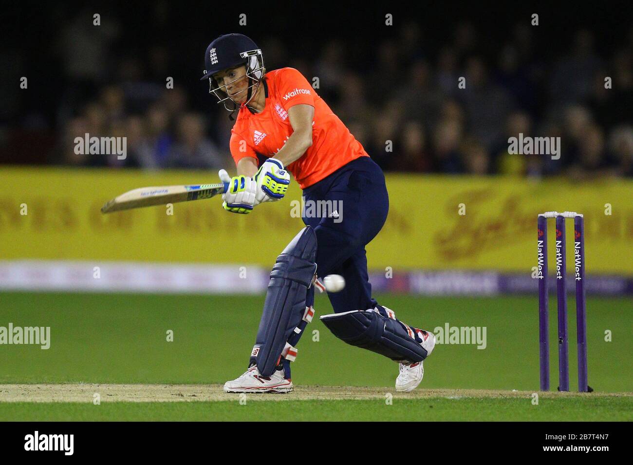Charlotte Edwards in batting action for England Stock Photo - Alamy