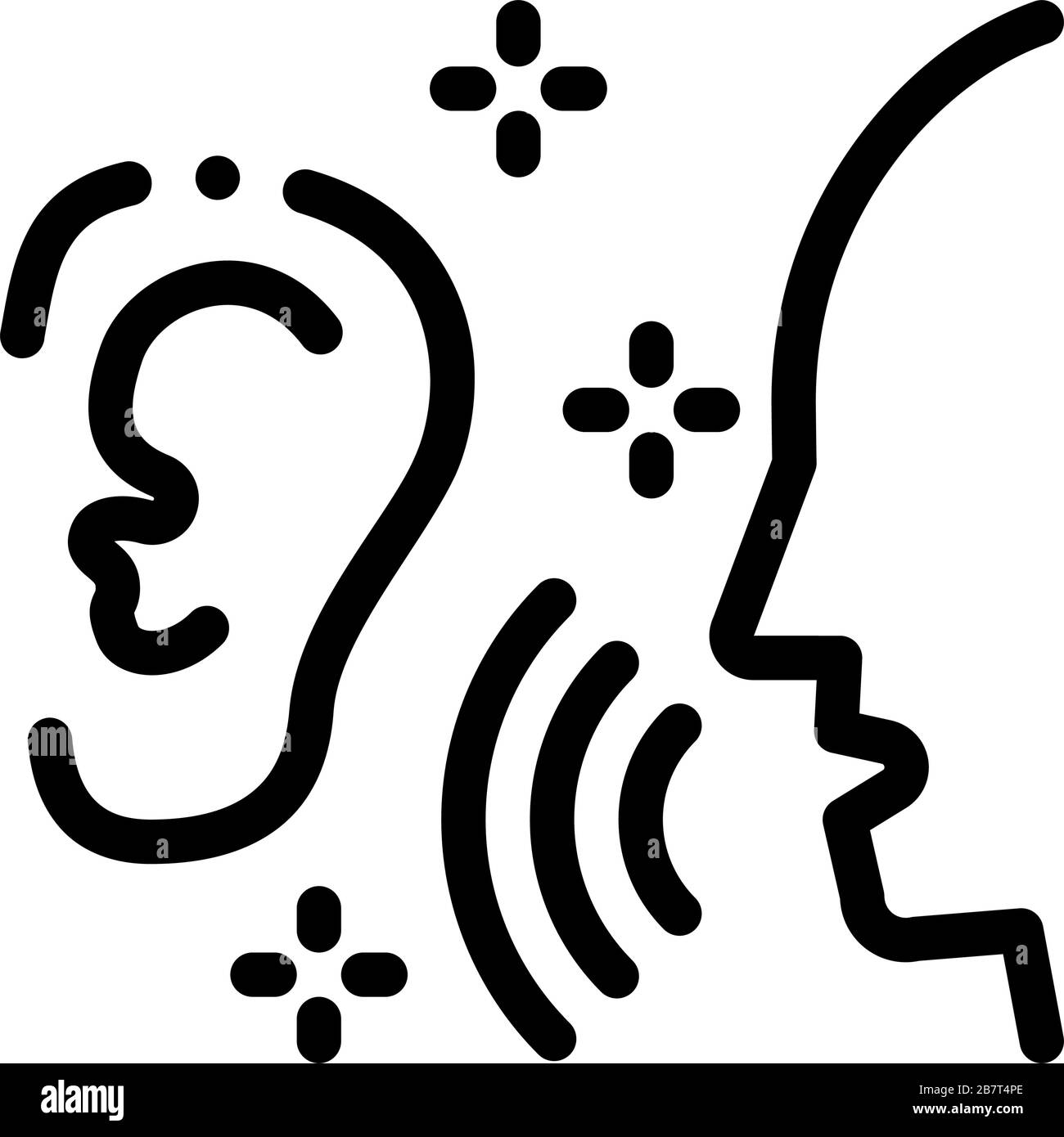 Listening to Human Singing Vector Illustration Stock Vector Image & Art ...