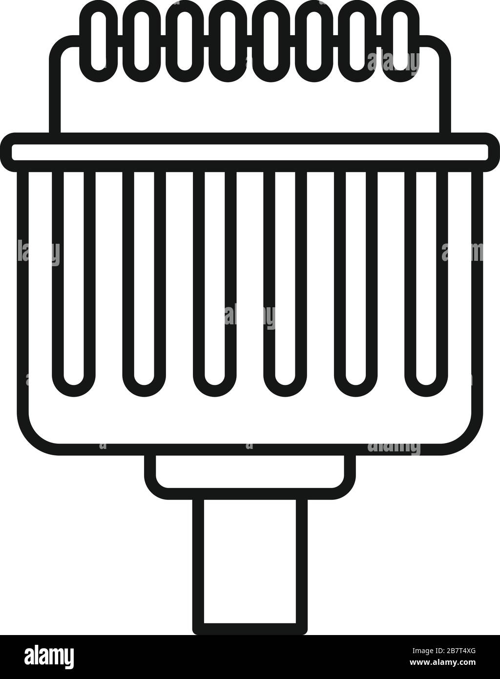 Pins adapter icon. Outline pins adapter vector icon for web design ...