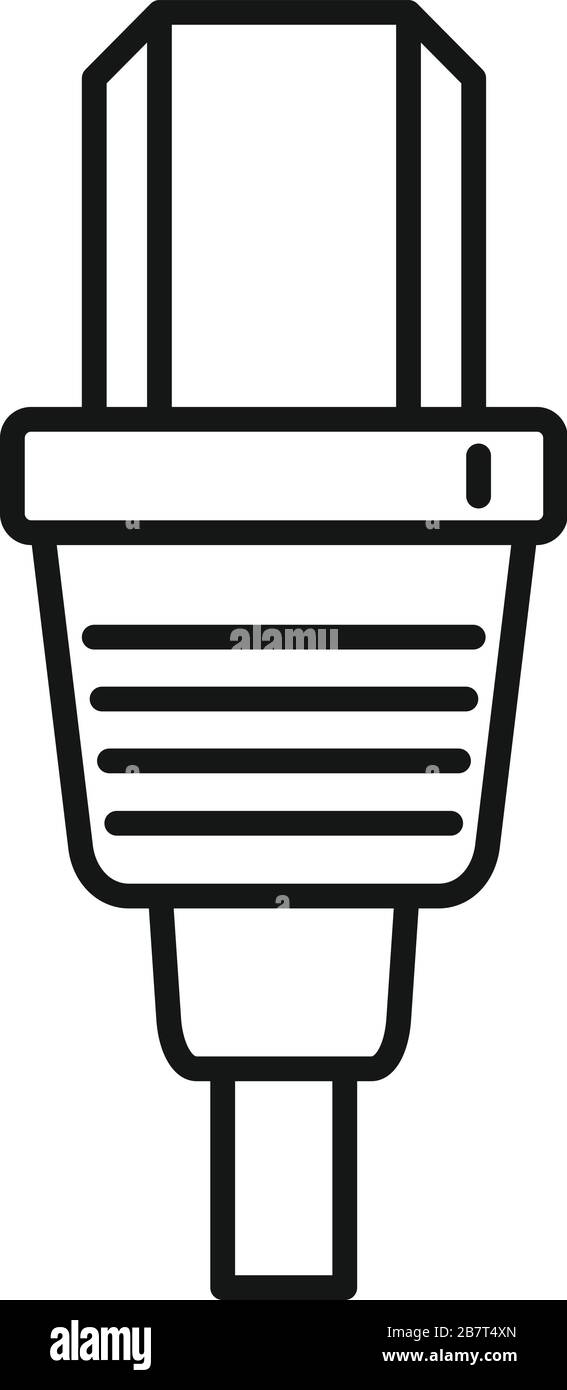 Electric power cable icon. Outline electric power cable vector icon for ...