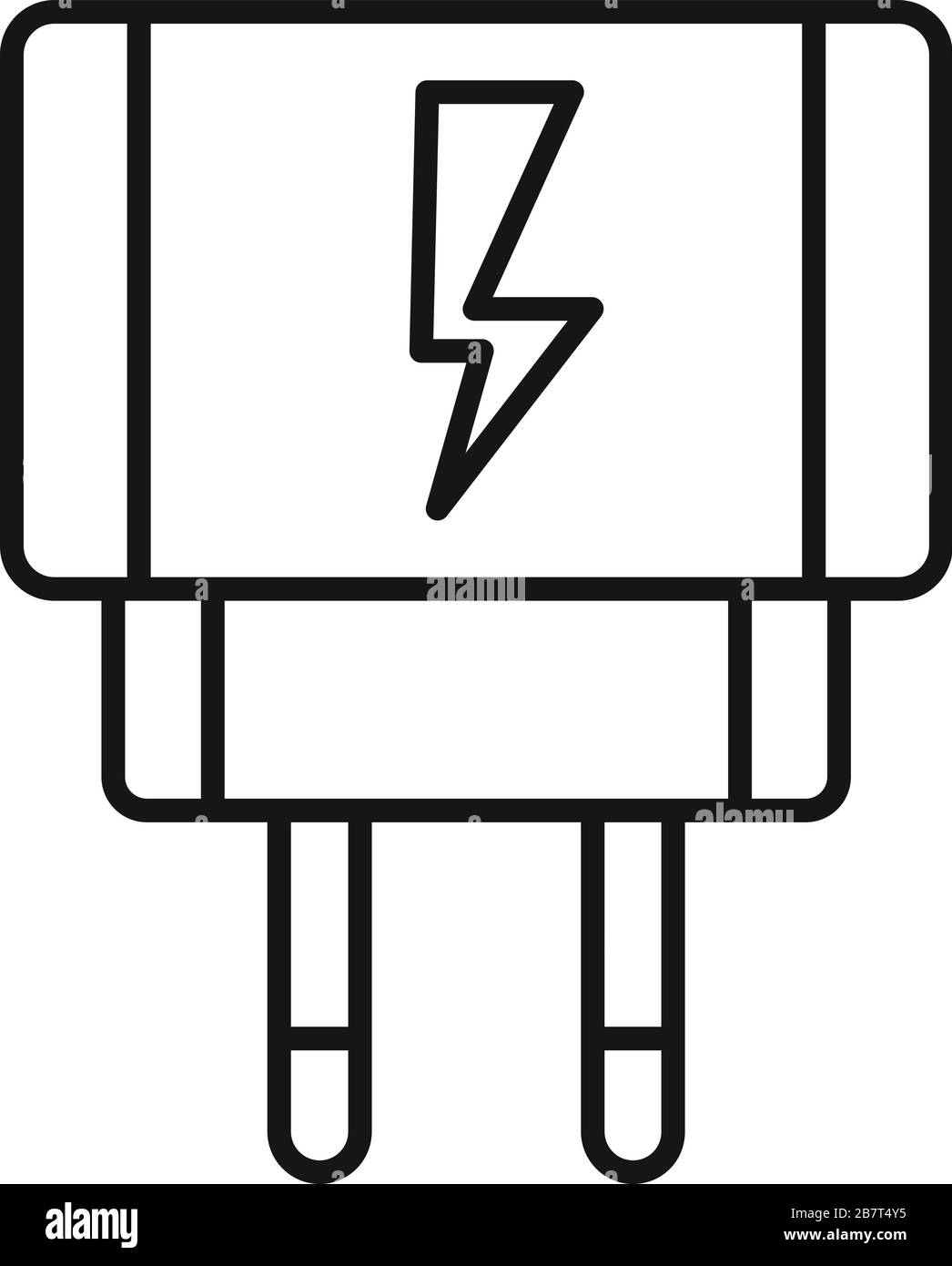 Power phone charger icon. Outline power phone charger vector icon for ...
