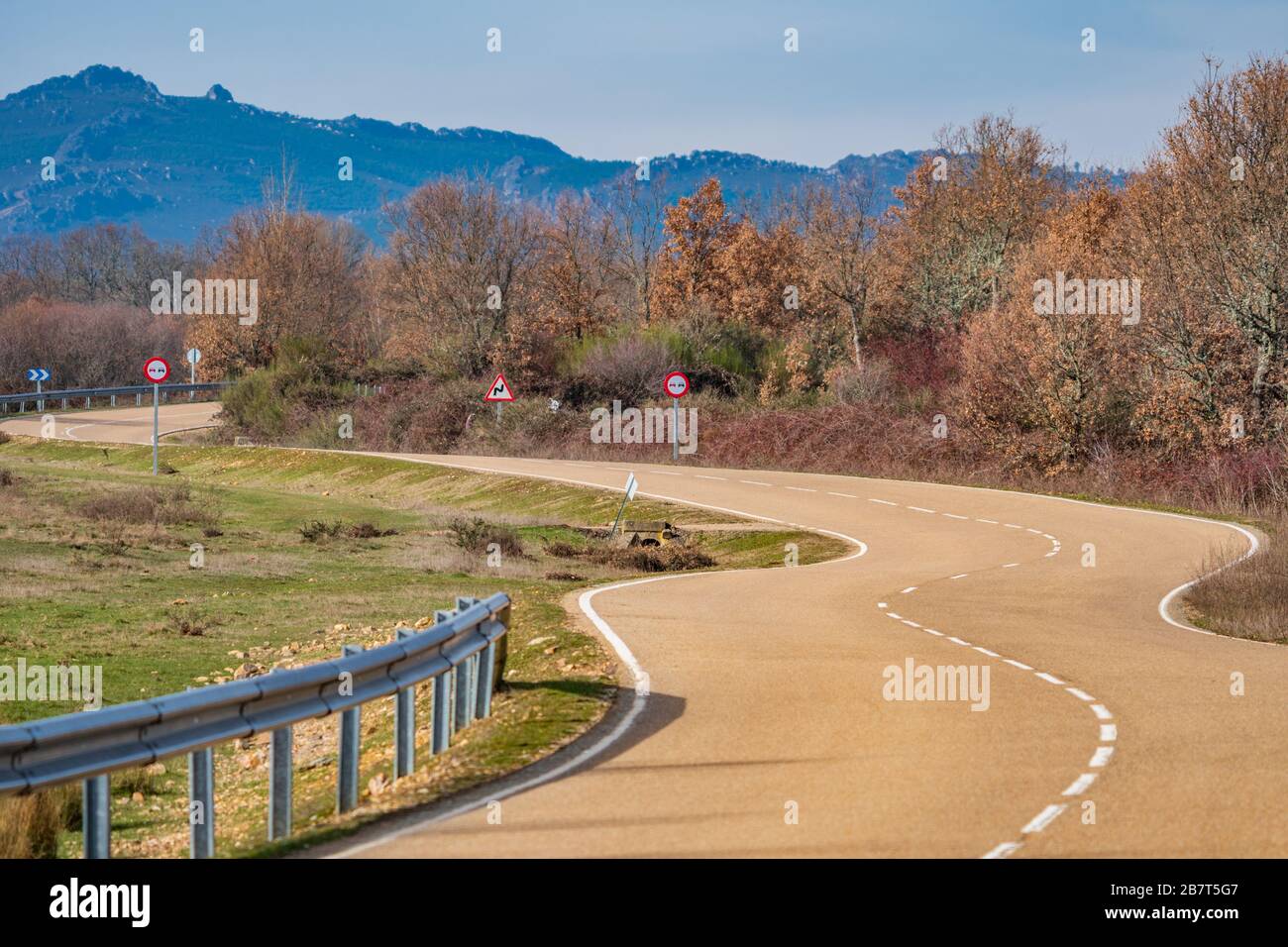 Curved mountain track hi-res stock photography and images - Alamy