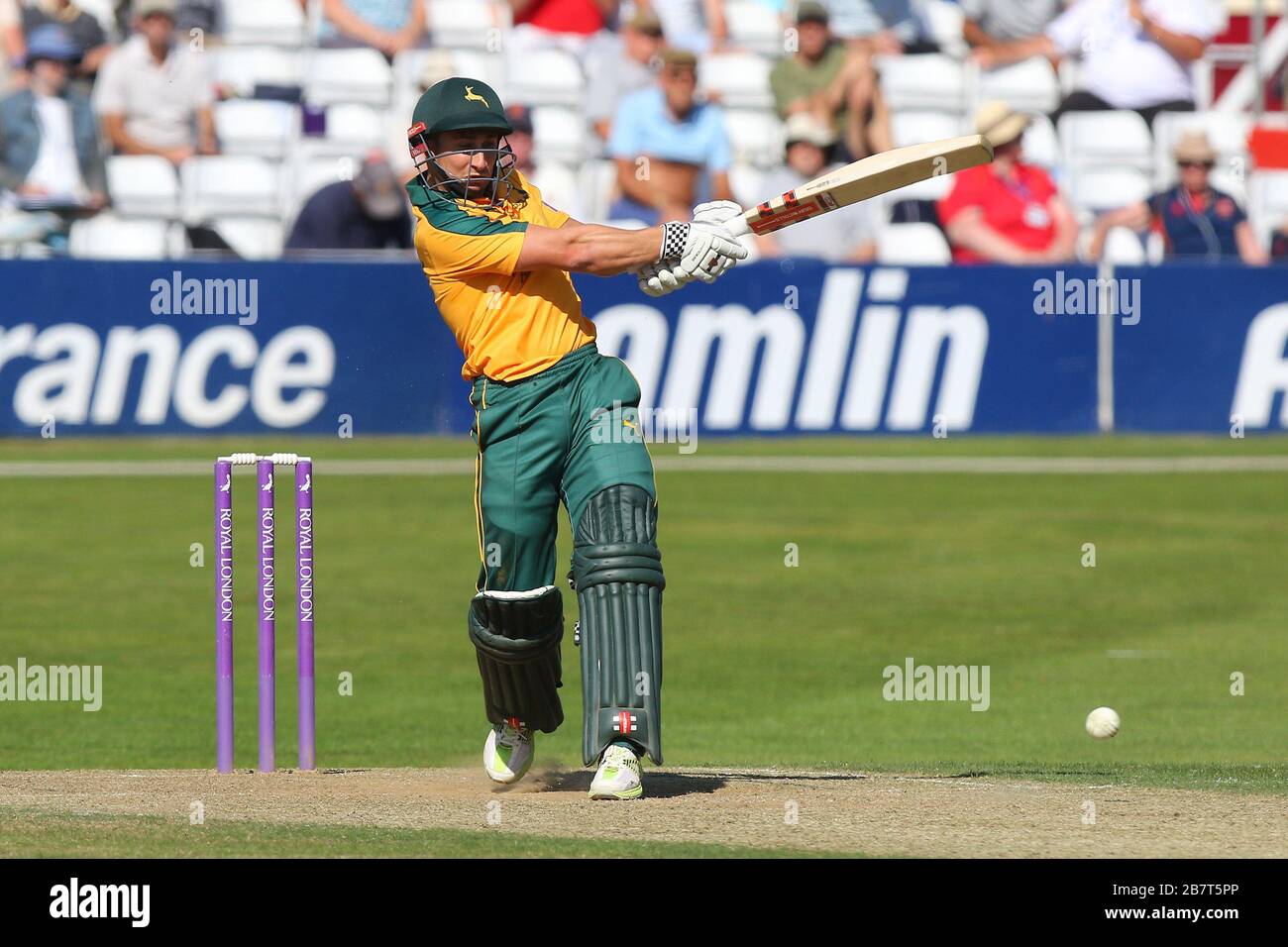 James Taylor in batting action for Notts Outlaws Stock Photo - Alamy
