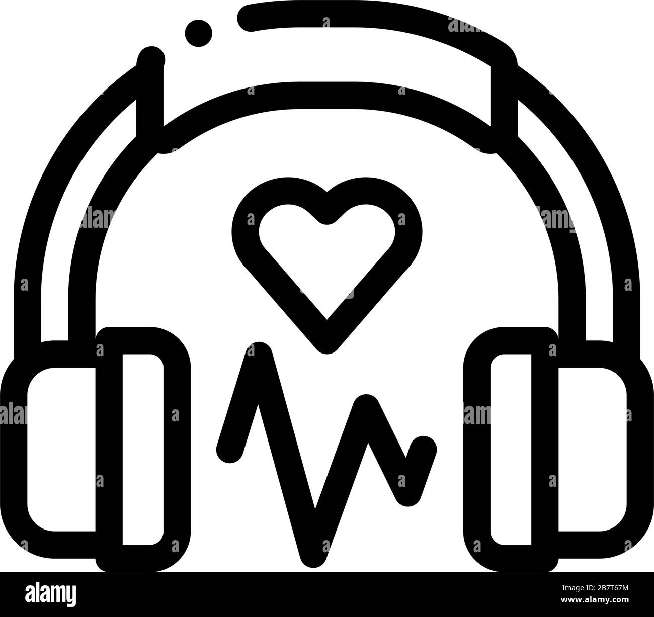 Influence on Heart of Music Icon Vector Outline Stock Vector Image ...
