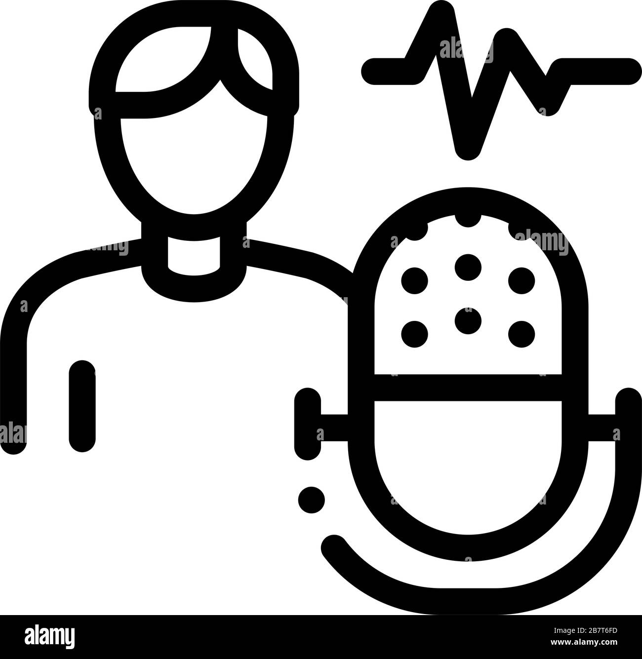 Testing Music Performance on Man Icon Illustration Stock Vector Image ...