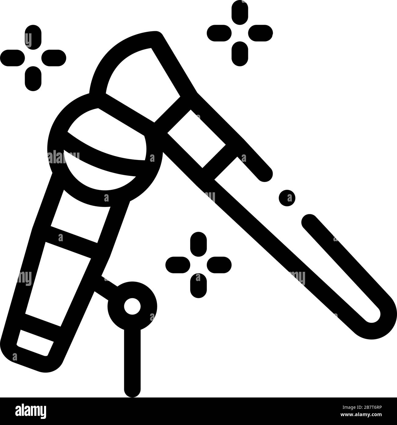 Microphone Check Icon Vector Outline Illustration Stock Vector Image ...