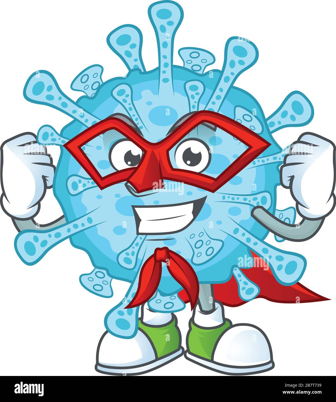 A picture of fever coronavirus dressed as a Super hero cartoon ...
