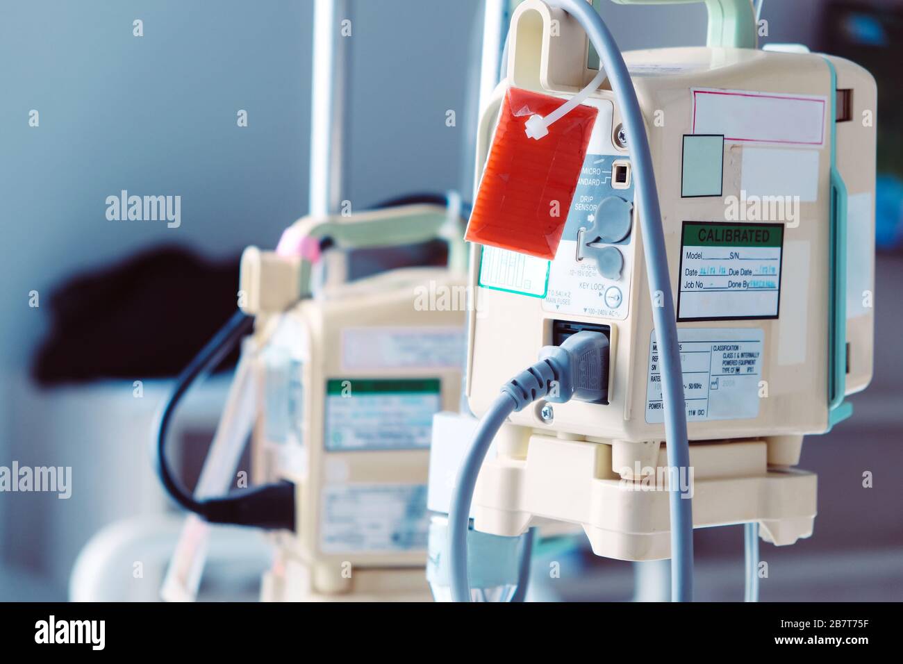 Close up of infusion pump in hospital Stock Photo - Alamy