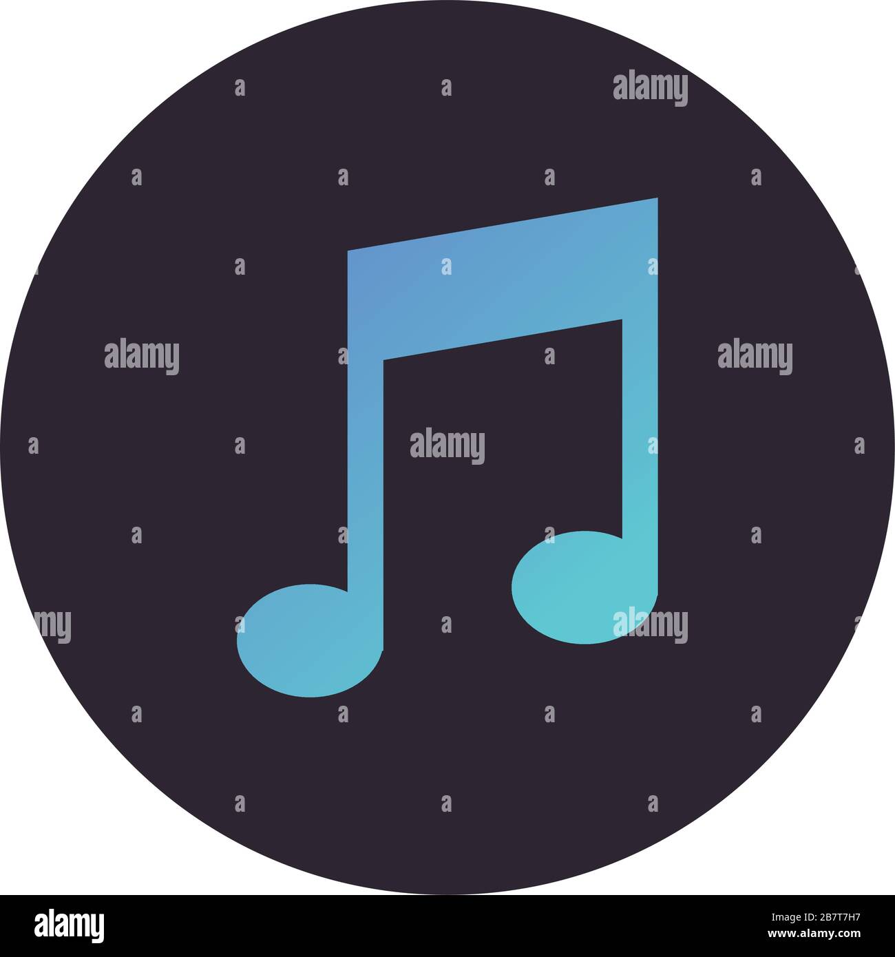 music note sound block style icon Stock Vector Image & Art - Alamy