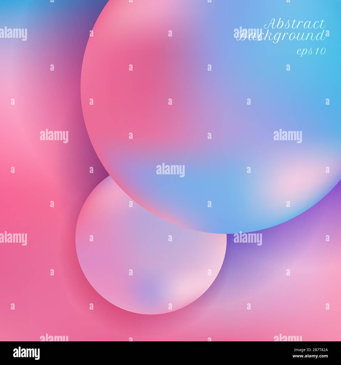 Abstract trendy 3d object sphere, circle, bubble gradient color ...