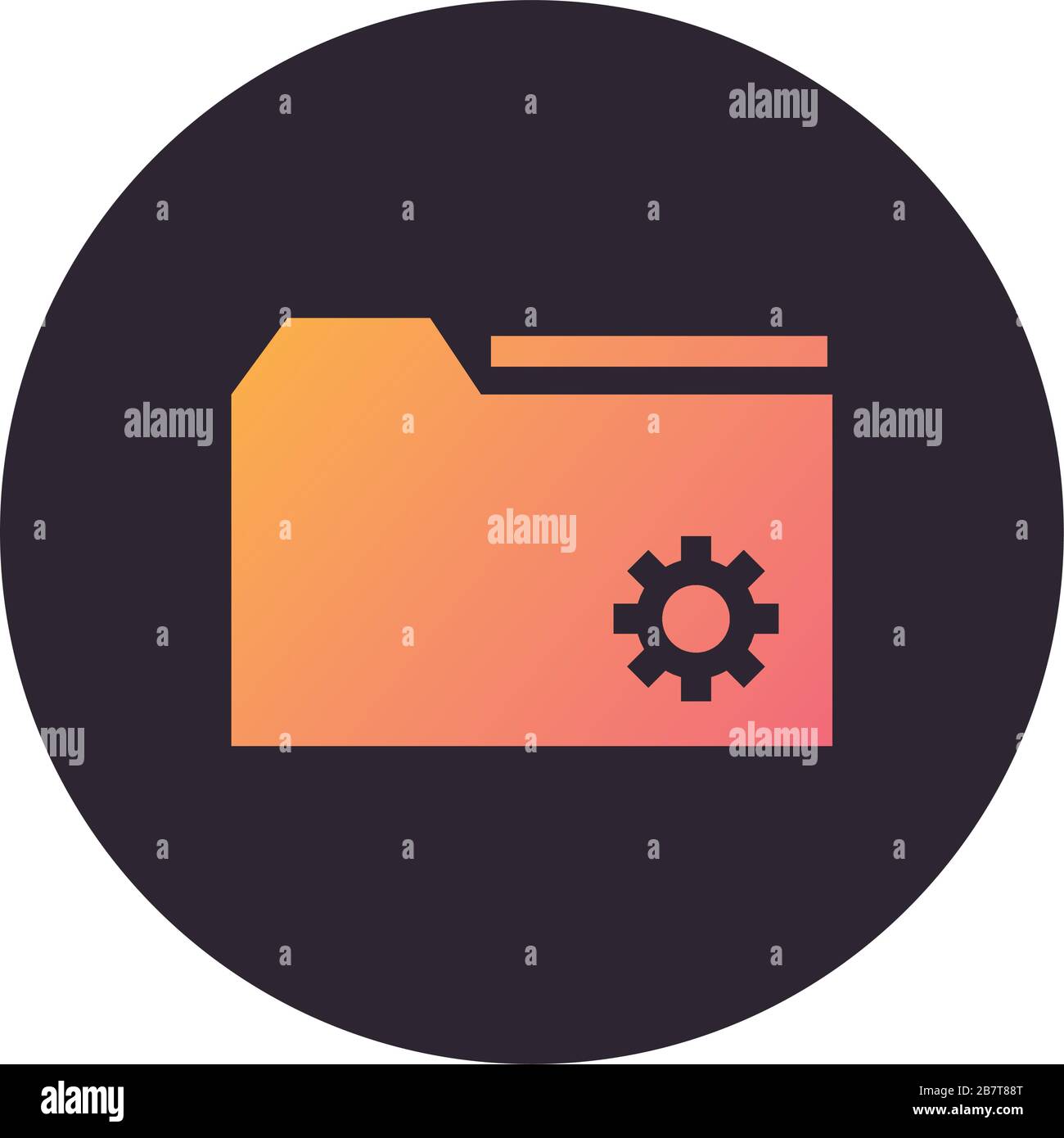 folder file document block style icon Stock Vector Image & Art - Alamy